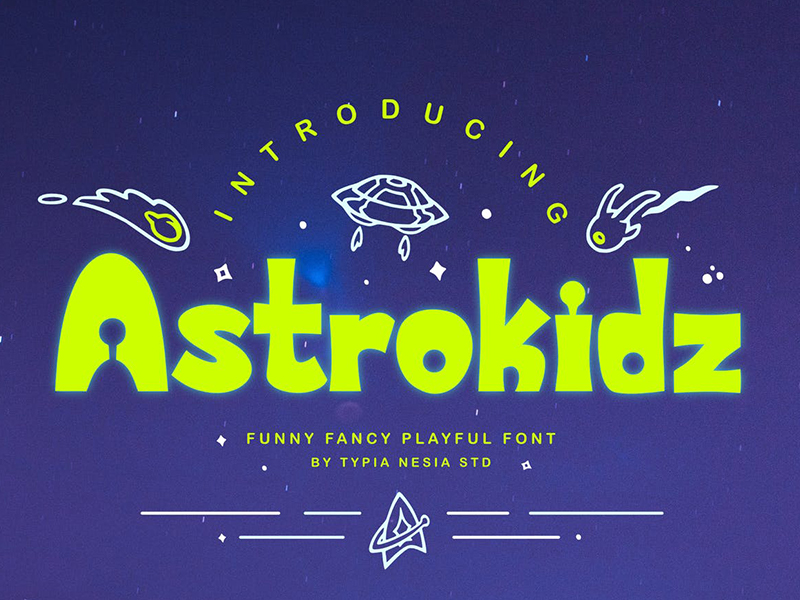 科技宇宙无衬线卡通动画片常用有趣字体 NO.122876_品牌设计资源叔-站酷ZCOOL