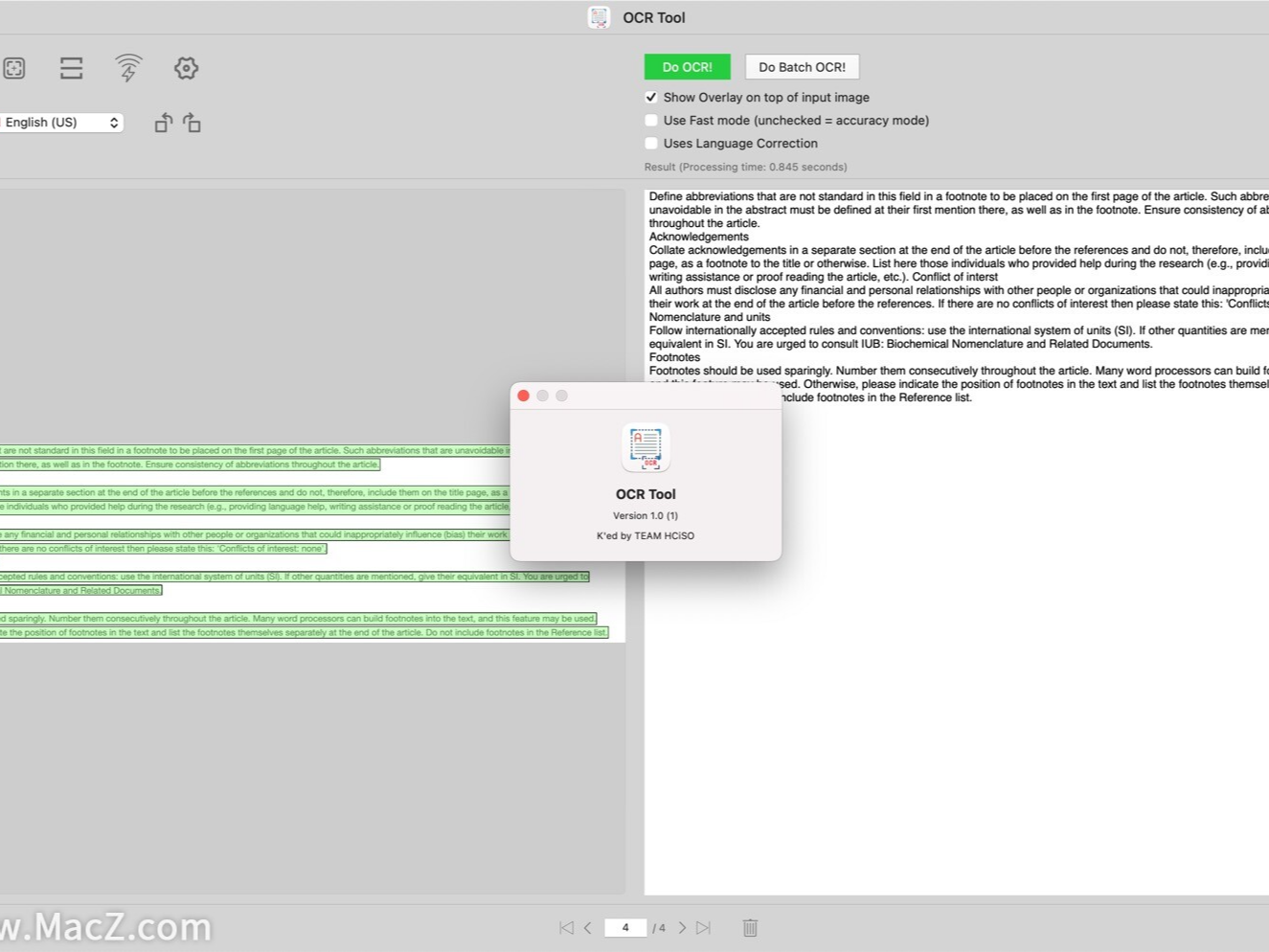 OCR Tool PRO mac(图片文本OCR识别工具)1.0_Mac知否-站酷ZCOOL