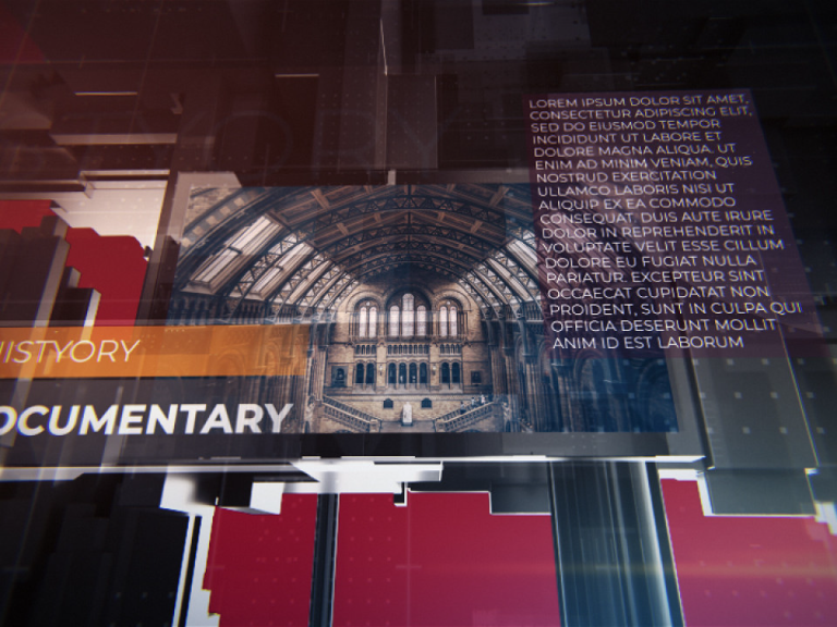 AE模板 | 风格化3D场景历史纪录片介绍片头_猿文件网官方账号-站酷ZCOOL