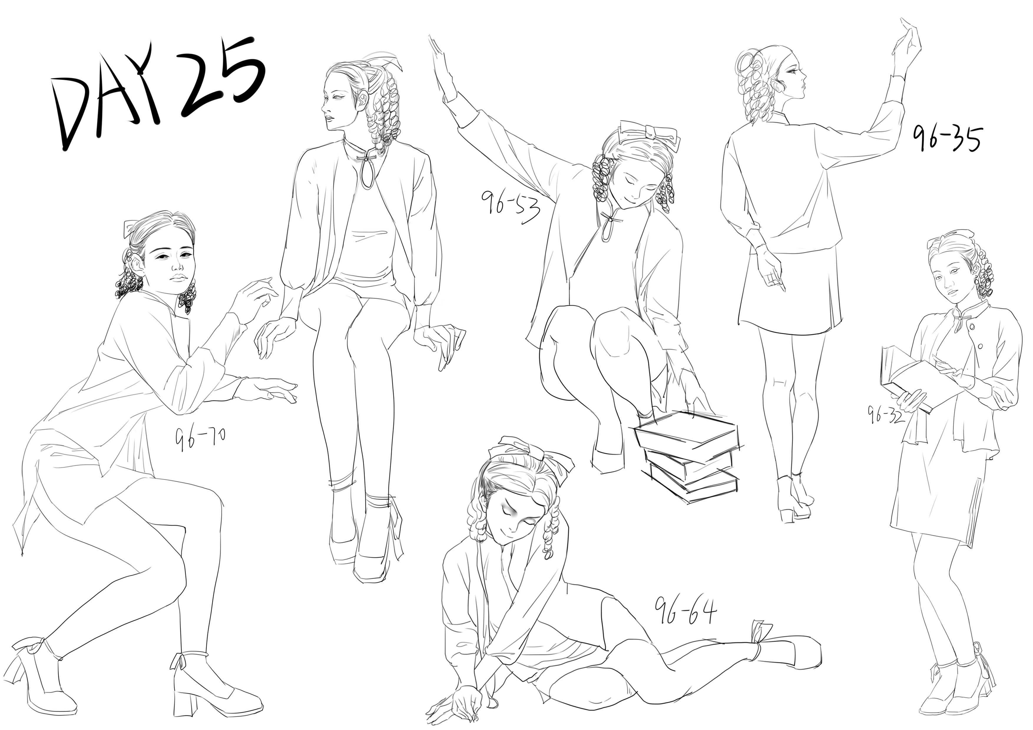 #速写60天挑战赛# day25@速写班长 _普通仙女虫逢-站酷ZCOOL