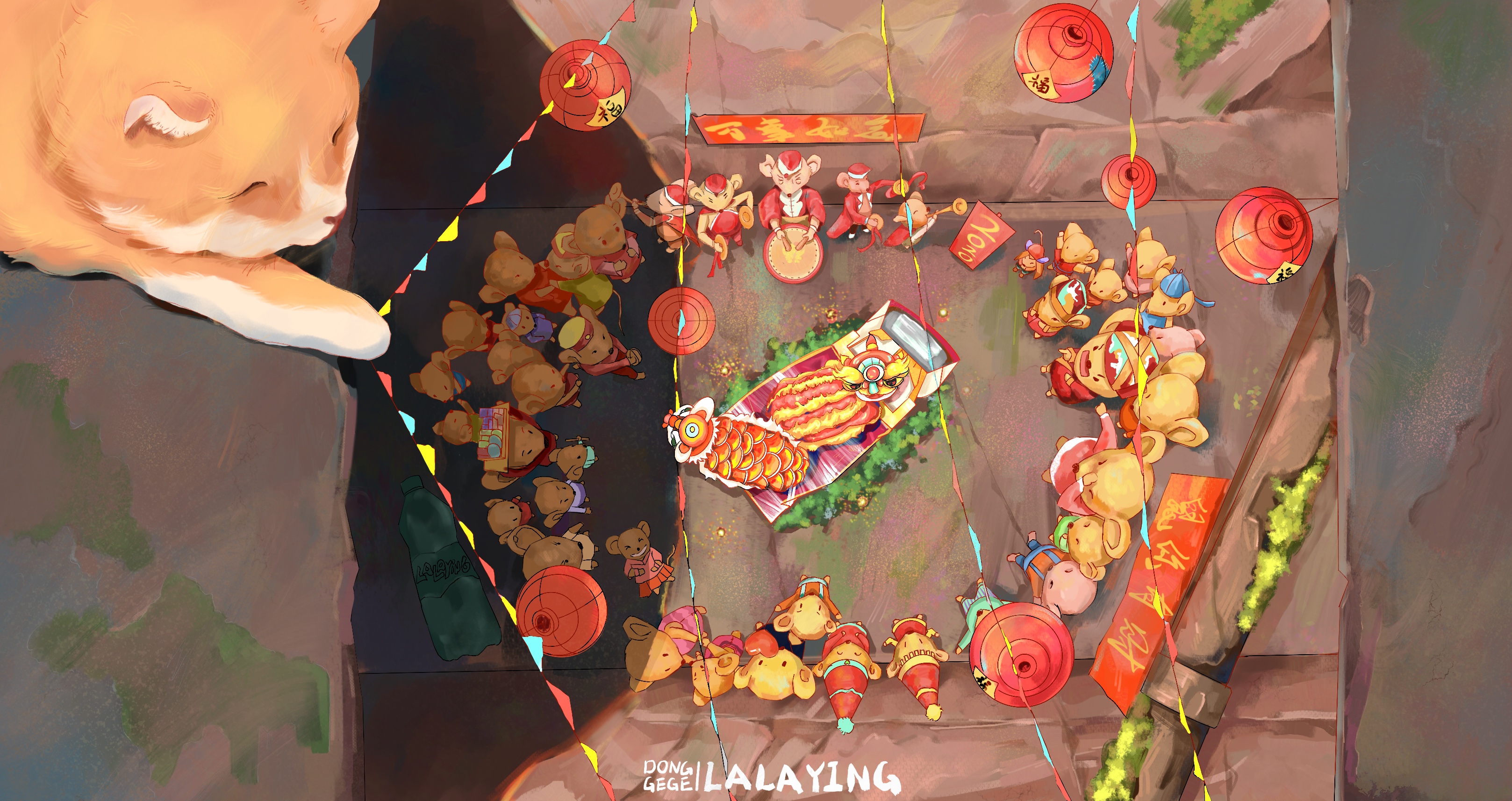 【画点画】--- 鼠迎新春_拉拉缨ZING-站酷ZCOOL