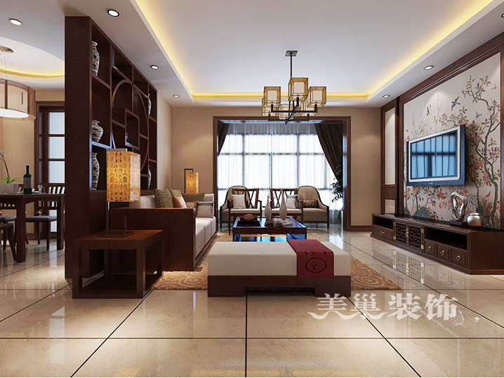 海马公园130平三室两厅 现代简约风格 装修效果图_室内装修设计管家-站酷ZCOOL