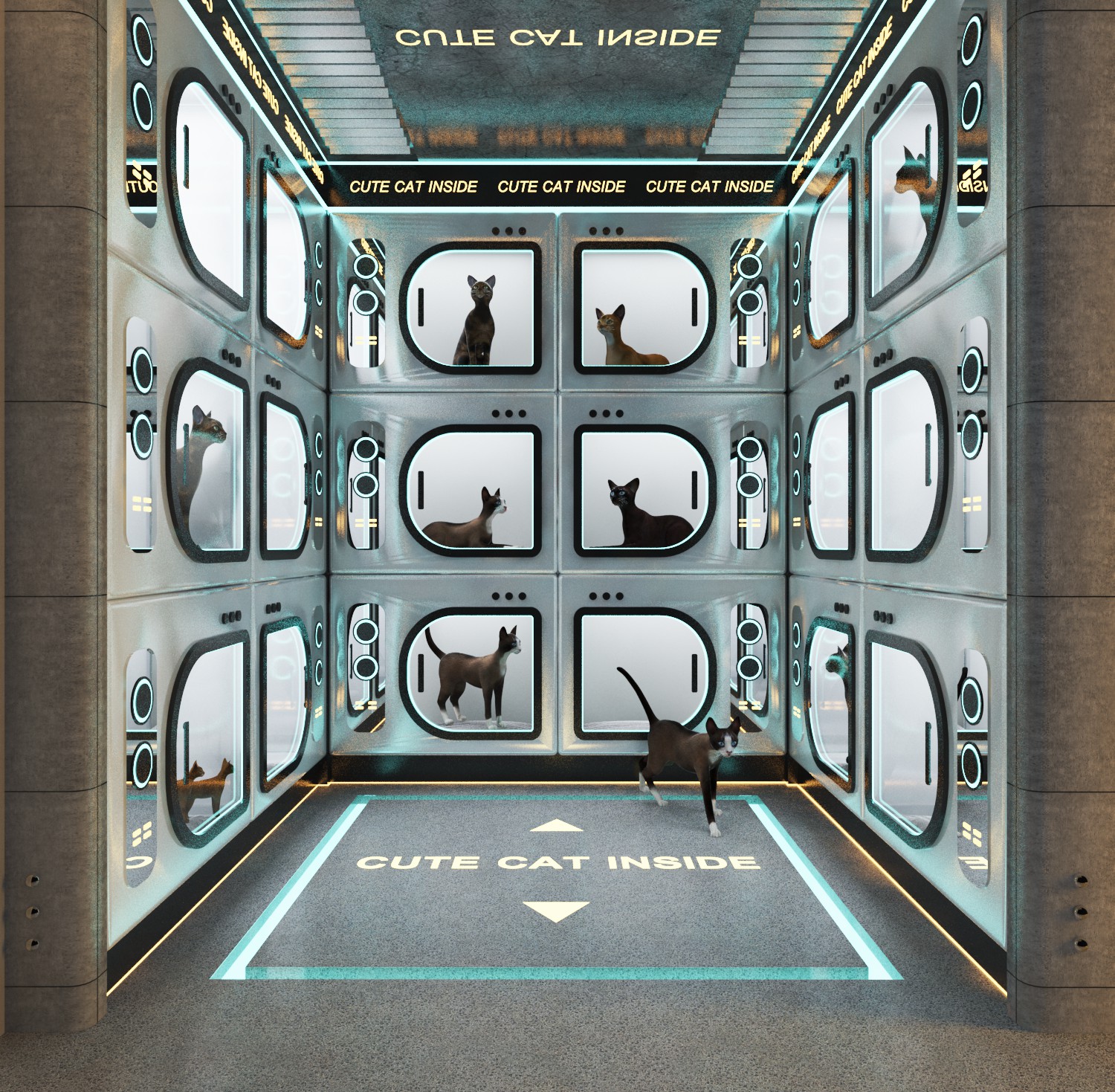 网红猫馆概念设计_叉烧云吞面-站酷ZCOOL