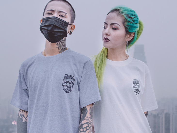 HELL BOY X UH HUM 字母印花插肩袖 短袖_SOBER7-站酷ZCOOL