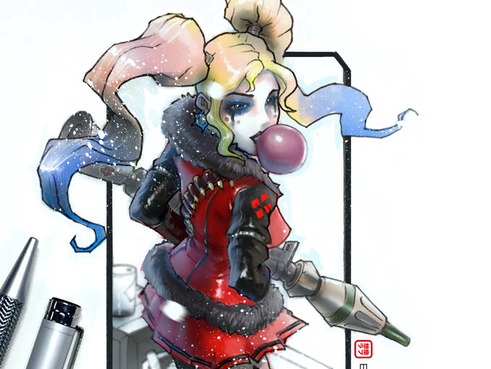 Harley Quinn 自杀小分队_brandon_le_art-站酷ZCOOL