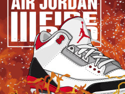 Air Jordan III "Fire Red"_Jackie_Yip-站酷ZCOOL