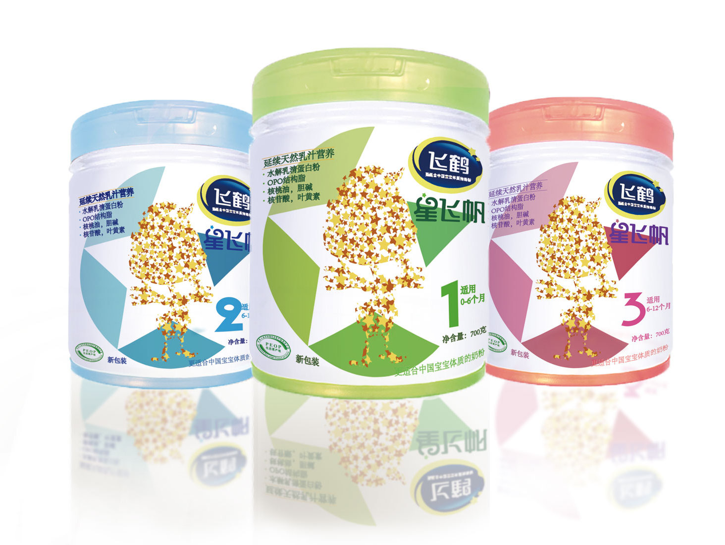 飞鹤 星飞帆奶粉包装设计_李晴0214-站酷ZCOOL
