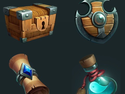 游戏图标练习——西方/中世纪_ETWBO-站酷ZCOOL