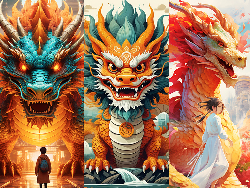 "绘梦龙年，2024新年快乐"_拾忆_MF-站酷ZCOOL