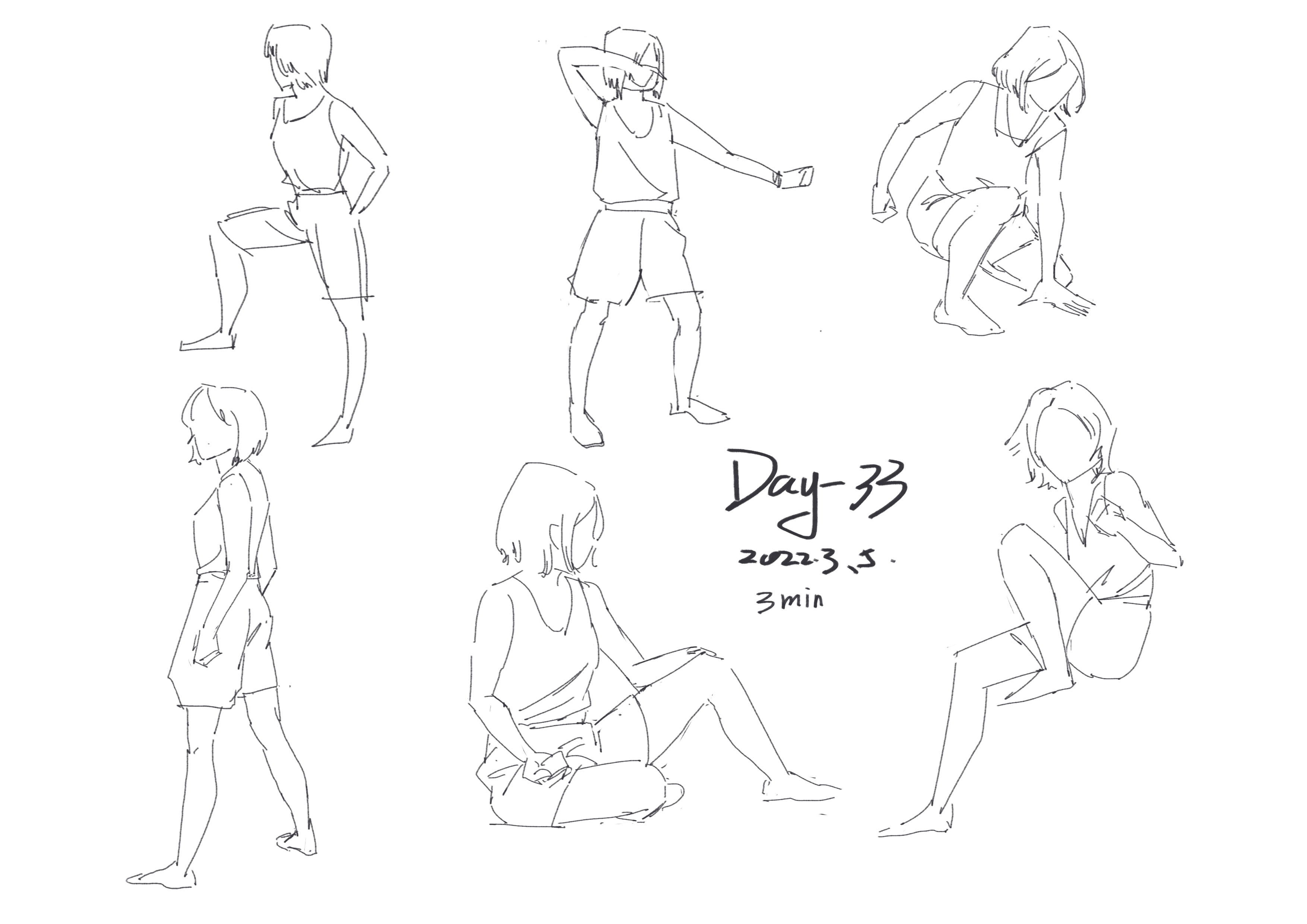 #速写60天挑战赛# day33_懒懒小兔蹄子-站酷ZCOOL