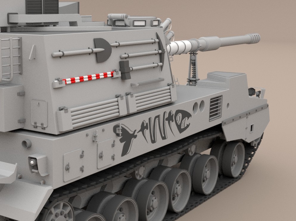 『Maya』PLZ_45 自行加榴炮_单独订货_DddH-站酷ZCOOL