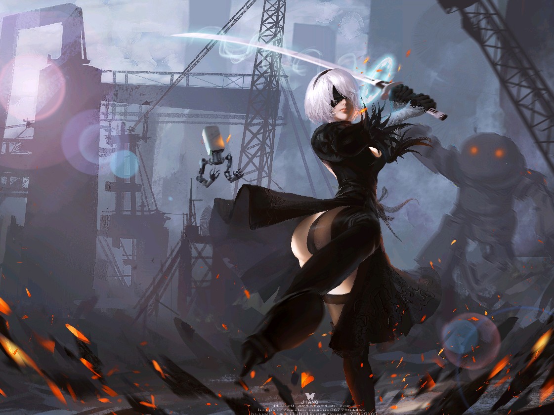 【尼尔机械纪元】2B小姐姐_JIANG青苏尘-站酷ZCOOL