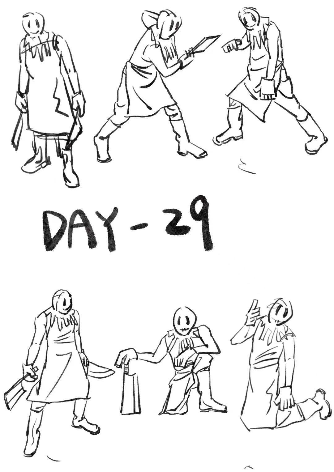 速写60天挑战赛 @速写班长 DAY29_印第安小揪揪-站酷ZCOOL