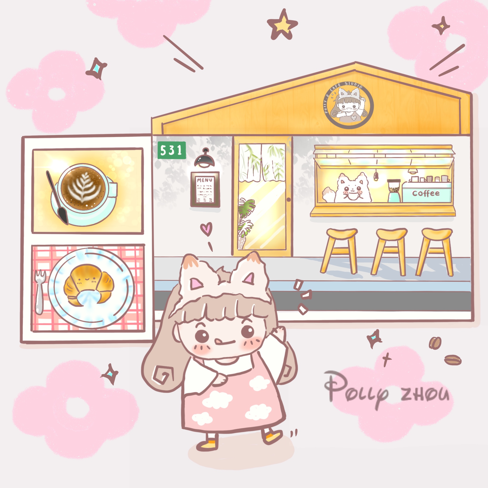 Procreate绘画_Polly小Po-站酷ZCOOL