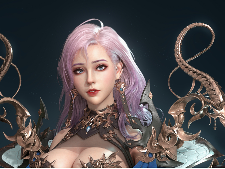 【3D高精度建模】精致还原韩风原画_依古奈斯eugin-站酷ZCOOL