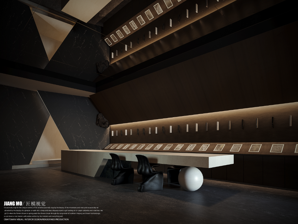 近期渲染-暗黑展厅-台州叶设计_JM_vision匠模-站酷ZCOOL