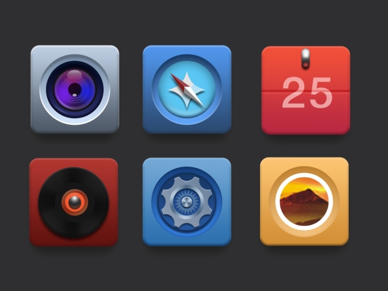 2.5D图标练习_落入撒哈拉-站酷ZCOOL