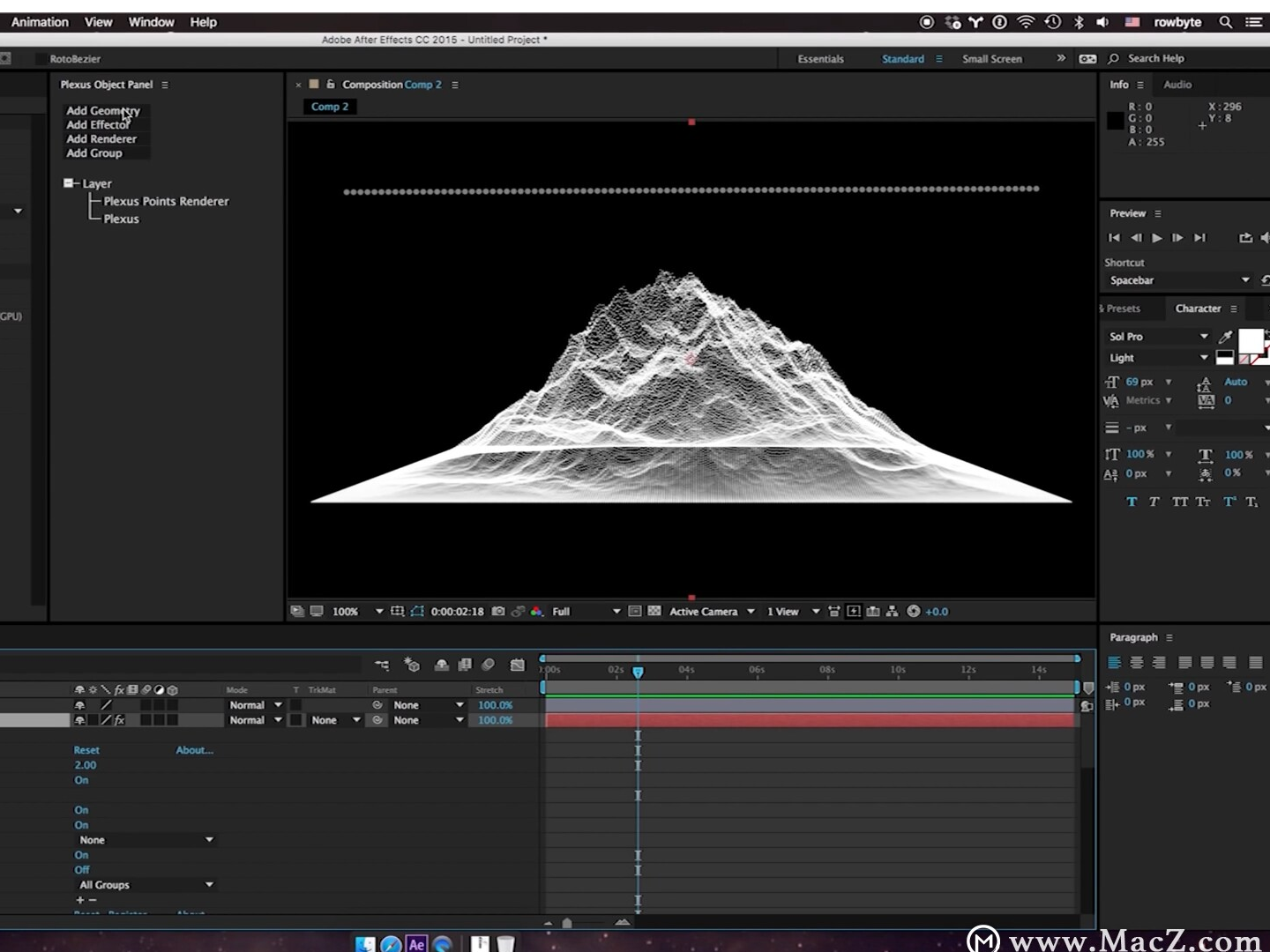 Aescripts Rowbyte Plexus for Mac(AE三维粒子插件)_醉舞千年杯莫停-站酷ZCOOL