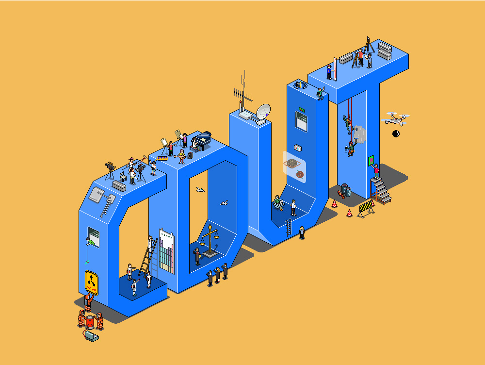 成都理工大学“CDUT”像素画_LxDiego-站酷ZCOOL