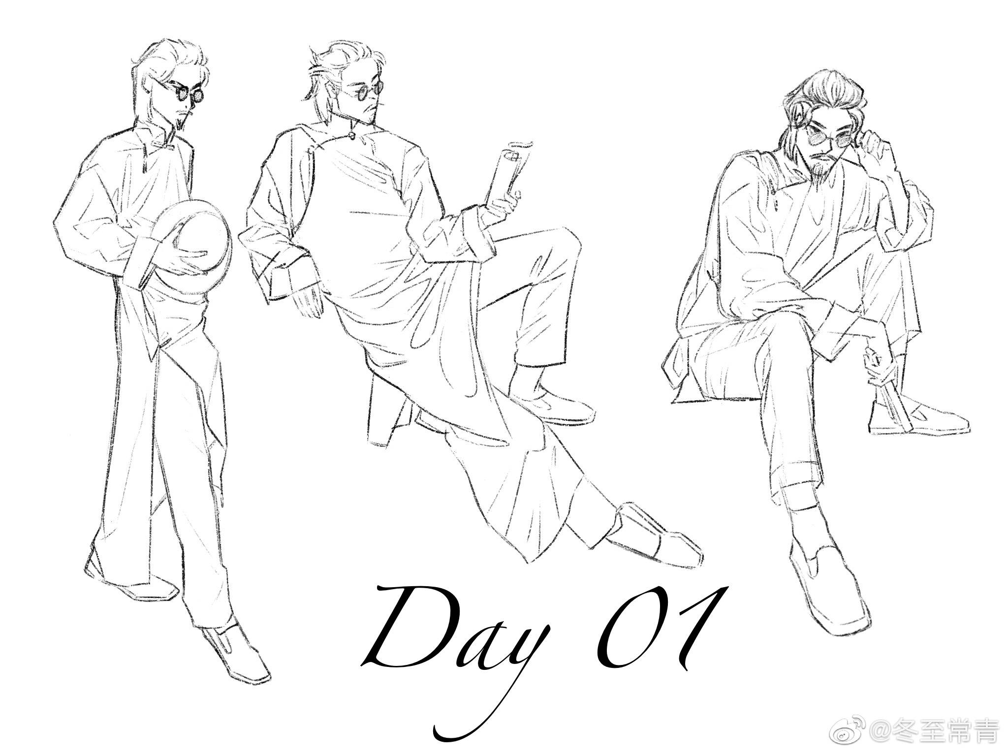 #速写60天挑战赛# day1 @速写班长 _冬至常青-站酷ZCOOL