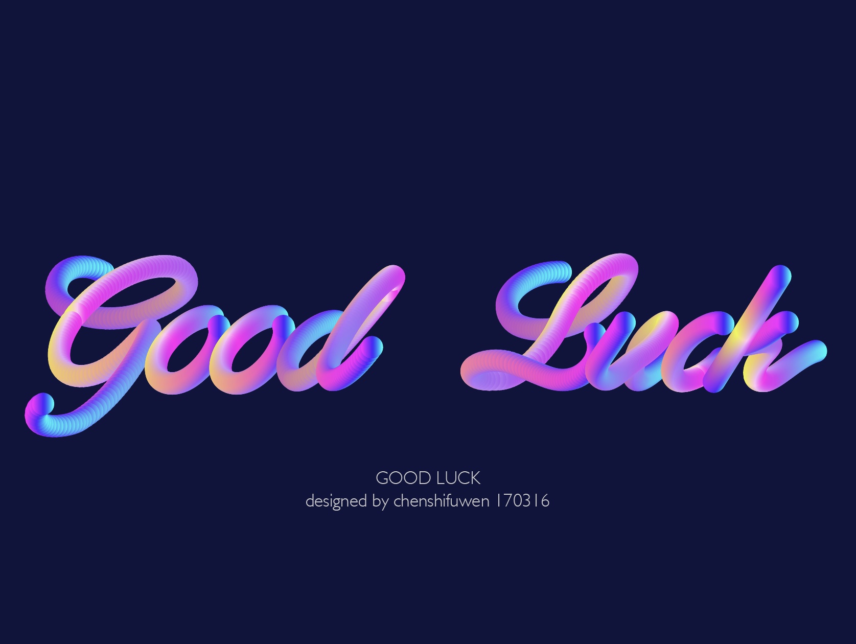 AI混合工具练习·Good Luck_11点睡觉可好-站酷ZCOOL