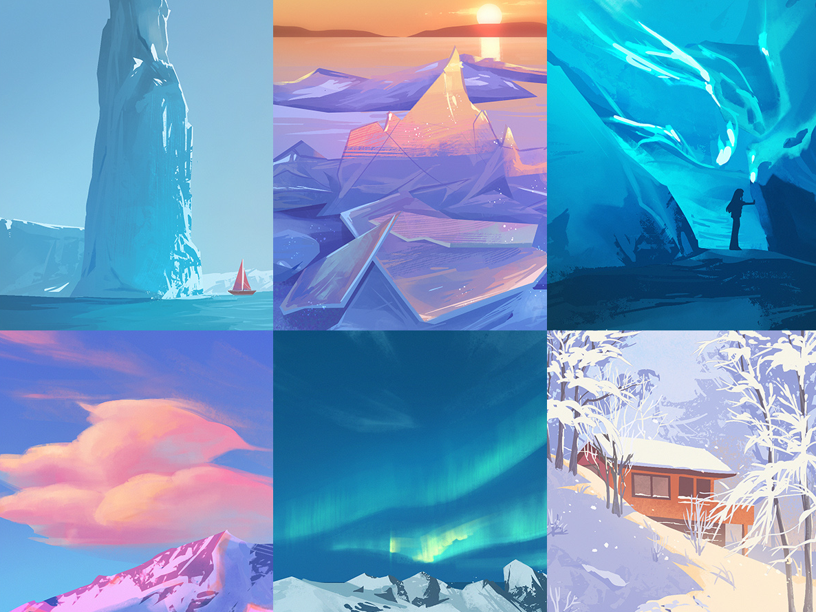 九宫格速涂（二）_陌草汐-站酷ZCOOL