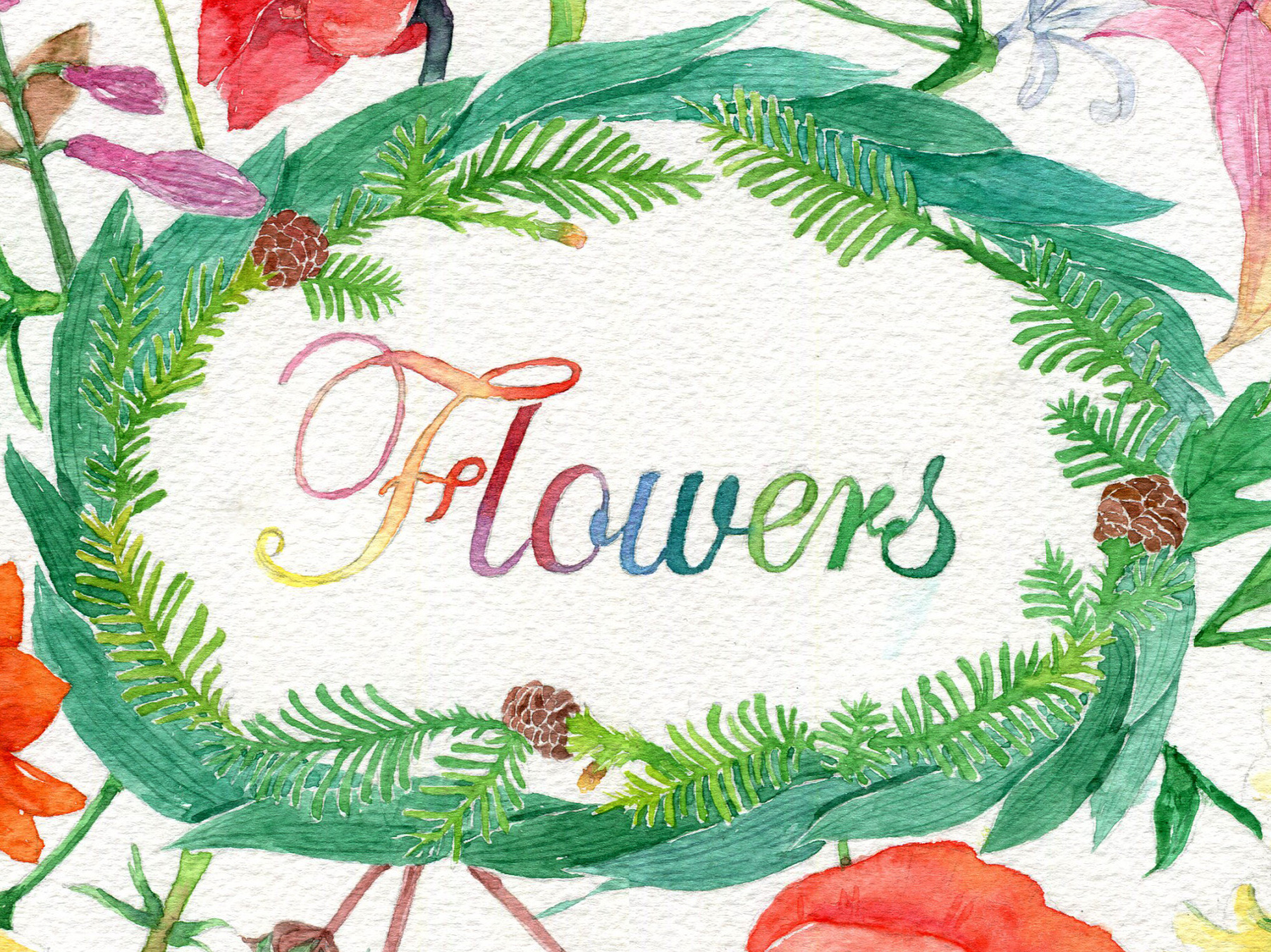 flowers_灵悟插画素然r-站酷ZCOOL