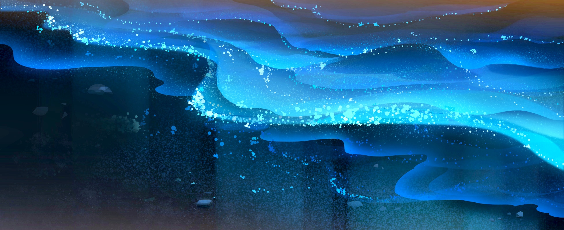 好想去看海边的蓝眼泪～_娜太阳N-站酷ZCOOL