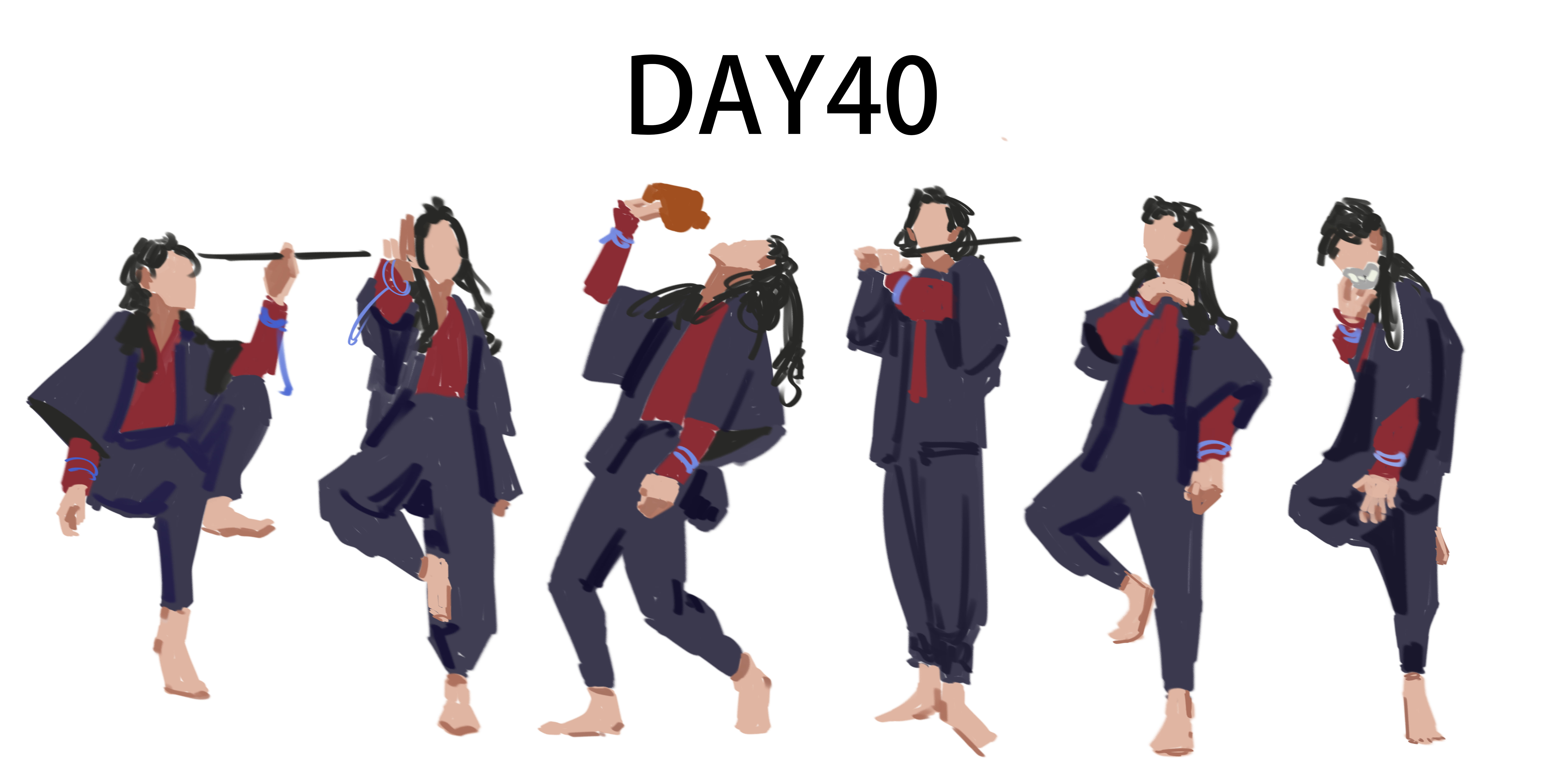 #速写60天挑战赛@速写班长 第40天_天天摸鱼的YAng-站酷ZCOOL