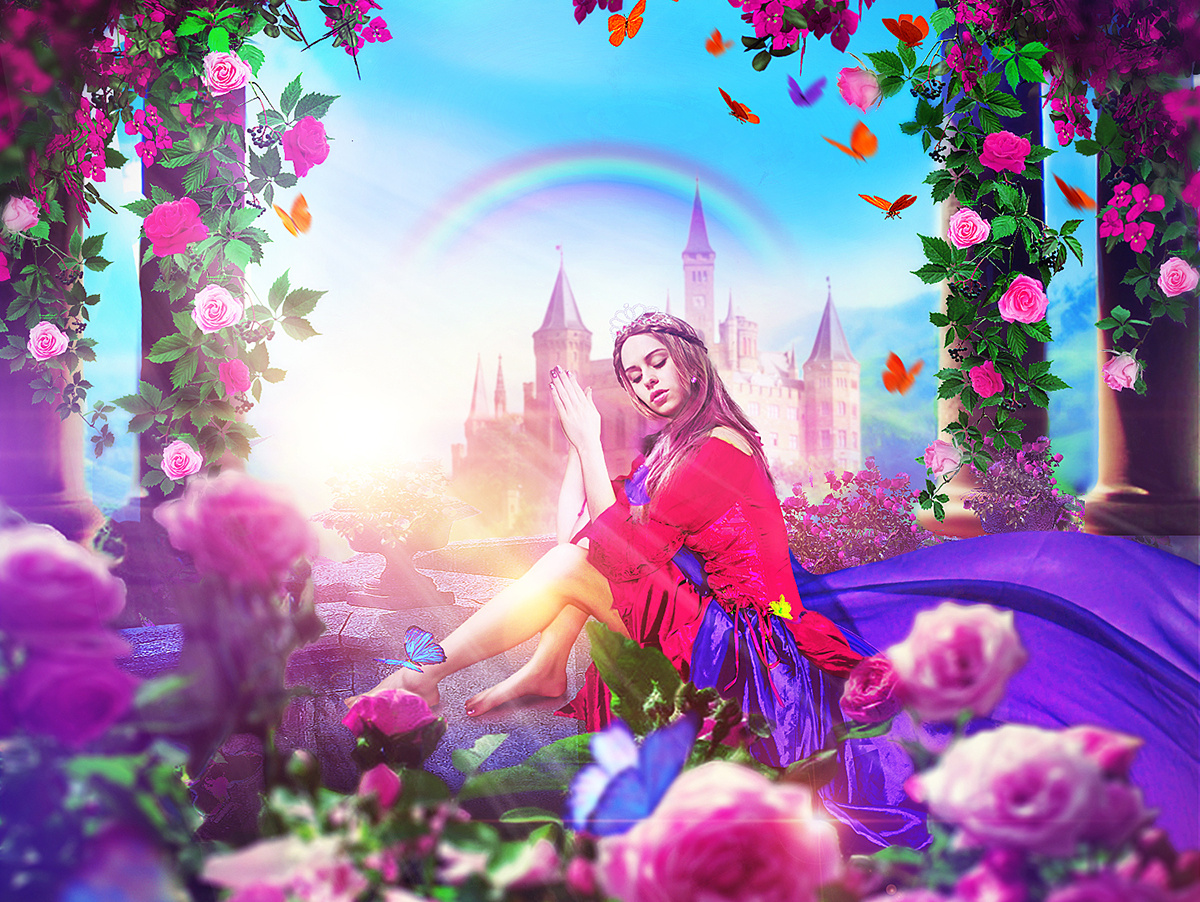 临摹：唯美创意合成_插画师toya-站酷ZCOOL