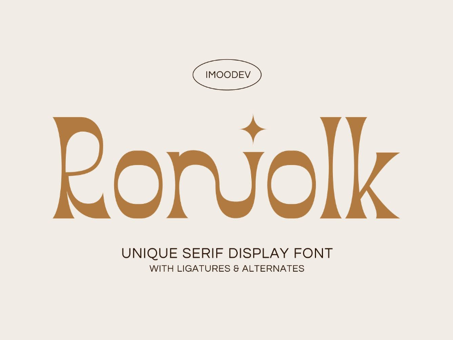 Roniolk - Aesthetic Fonts Design_最西文集-站酷ZCOOL