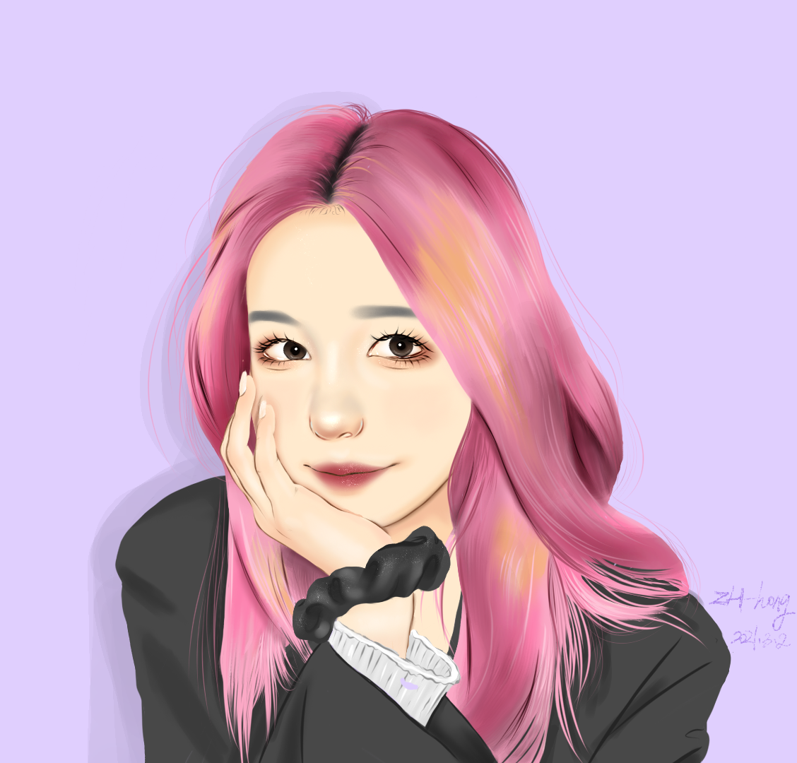 粉头发妹妹_ZHONG916-站酷ZCOOL