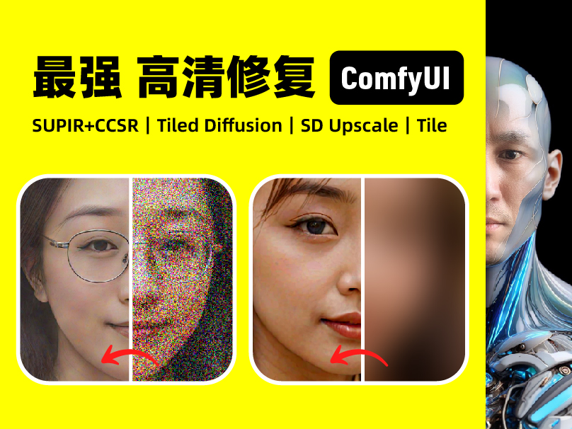 ComfyUI 图像高清修复｜SUPIR+CCSR｜Tiled Diffusion_吴杨峰-站酷ZCOOL