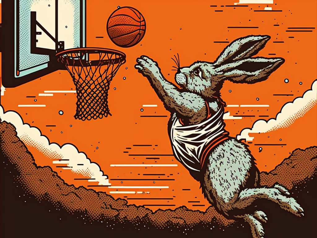 小兔子扣篮_Toolsily-站酷ZCOOL