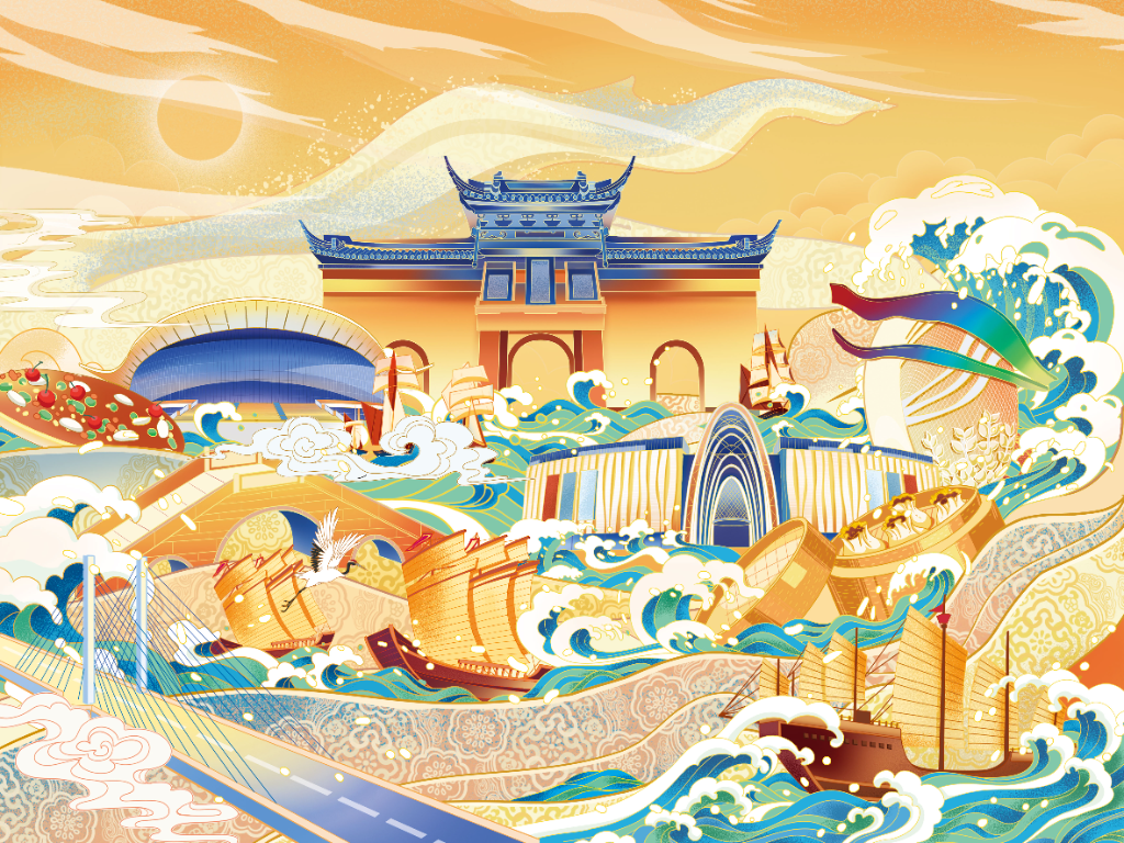 盛泽国潮插画___Nancy__-站酷ZCOOL