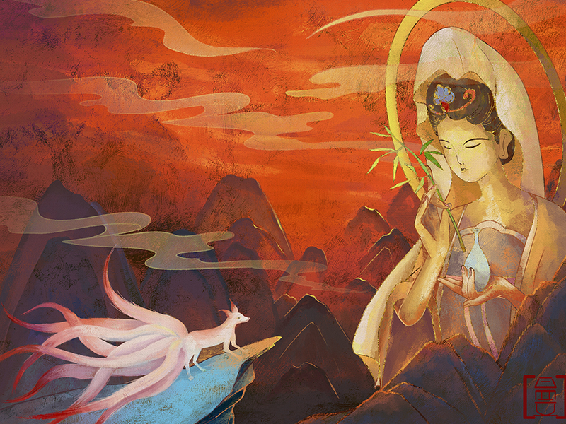 国风肌理感插画_mantou馒头-站酷ZCOOL