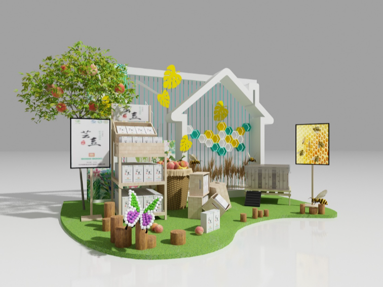 农业地堆3D设计效果图_AK212-站酷ZCOOL