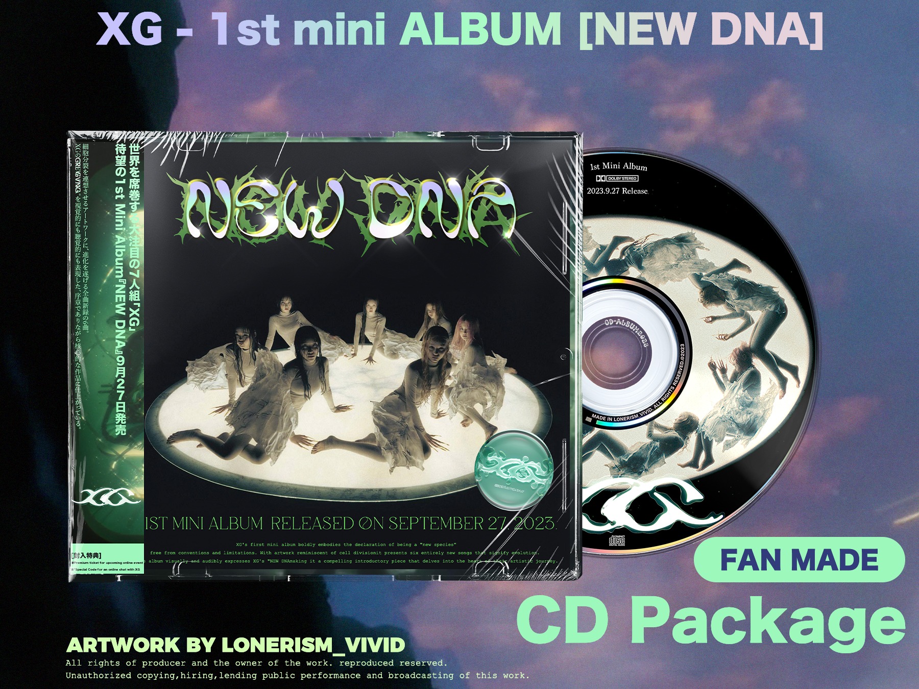 XG-NEW ALBUM[NEW DNA] FANART 音乐专辑封面&包装_Lonerism_vivid-站酷ZCOOL