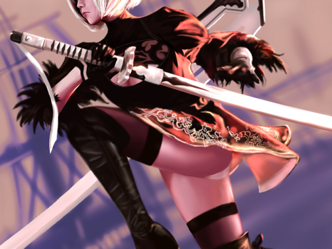 2b小姐姐_鱼鱼Yuyi-站酷ZCOOL