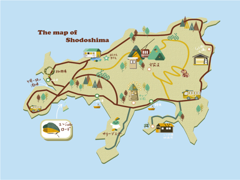 小豆岛地图_Yvonne姬芳-站酷ZCOOL