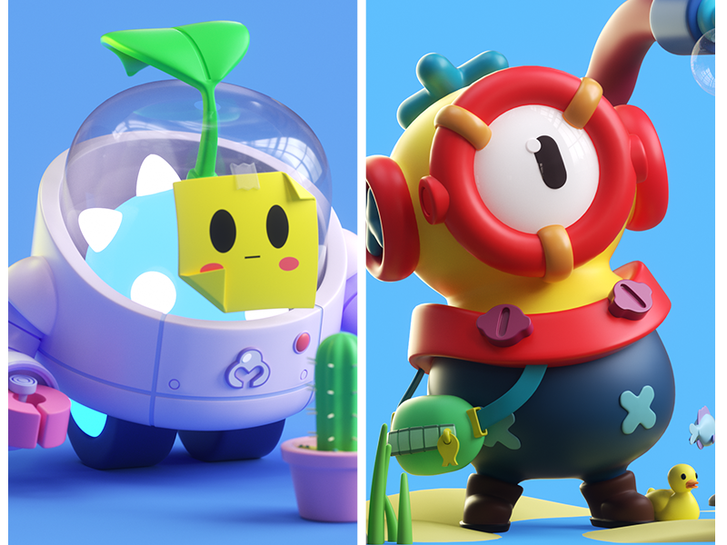 荒野乱斗角色建模渲染_Echo灬凸0v0凸-站酷ZCOOL