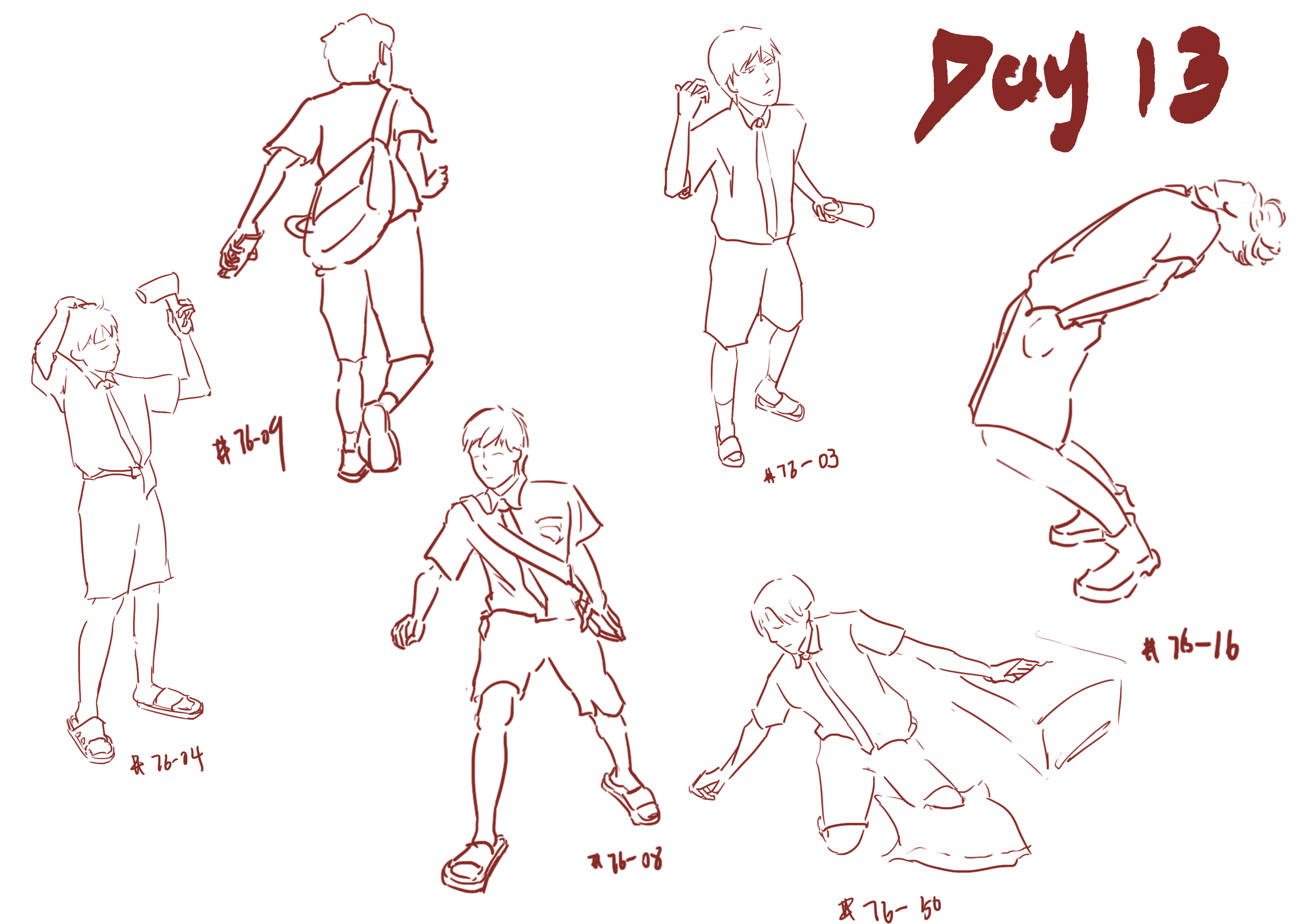 #速写60天挑战赛# @速写班长 day13_努力的Toffee-站酷ZCOOL