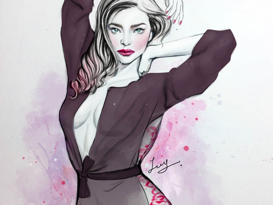 时尚插画练习_乔乔Joy-站酷ZCOOL