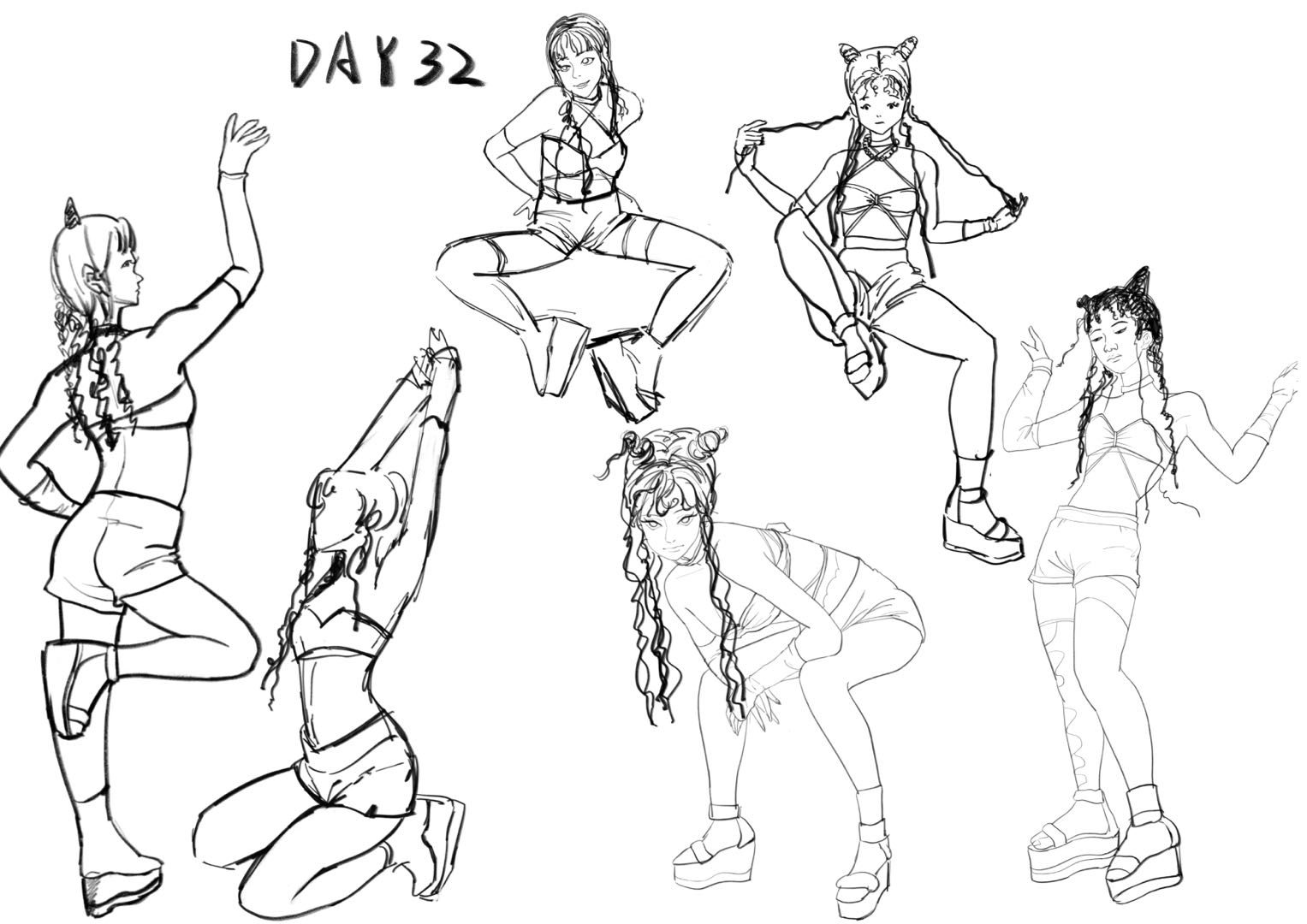 #速写60天挑战赛# day32 @速写班长 _普通仙女虫逢-站酷ZCOOL