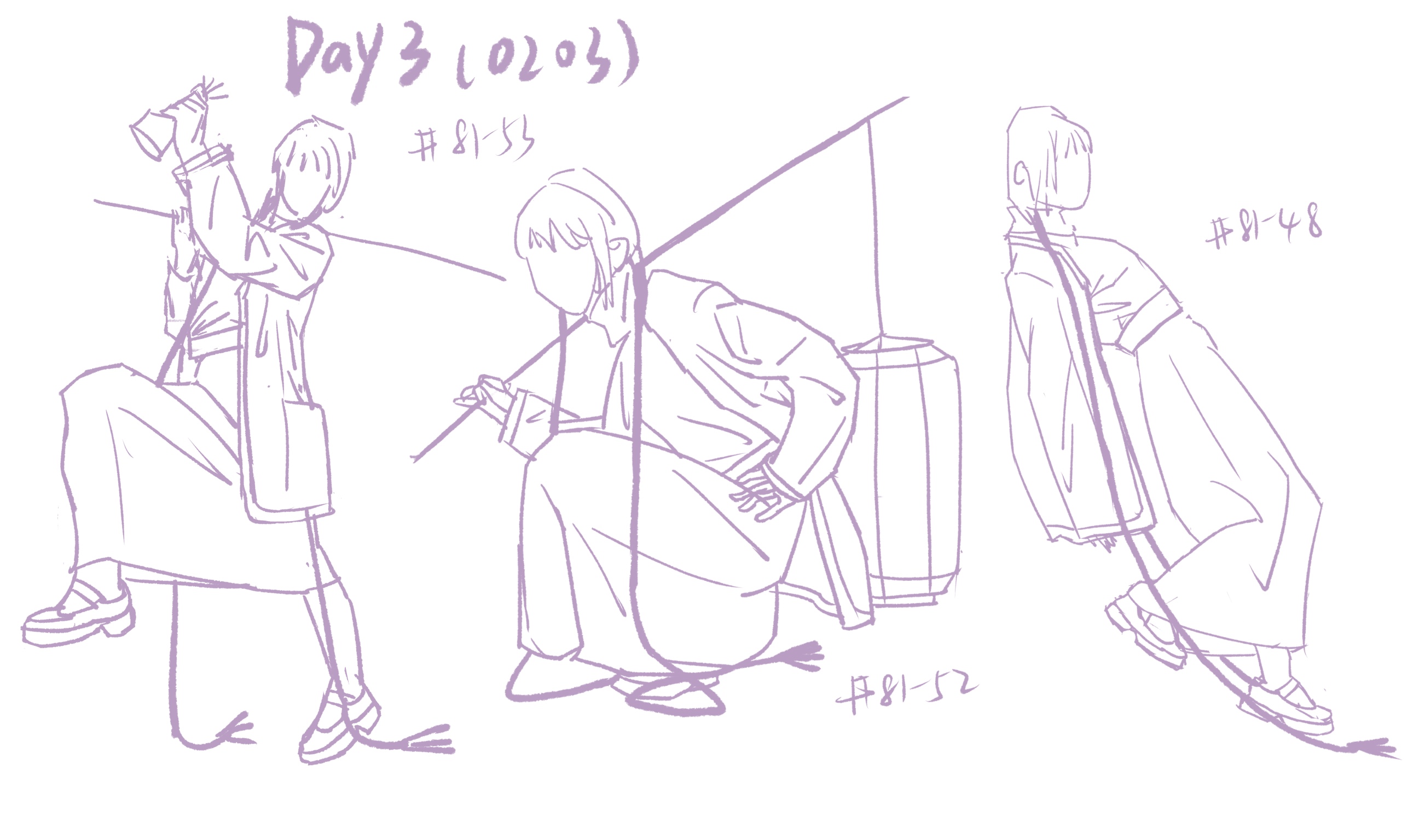 #速写60天挑战赛# DAY03@速写班长 _卿语羽-站酷ZCOOL