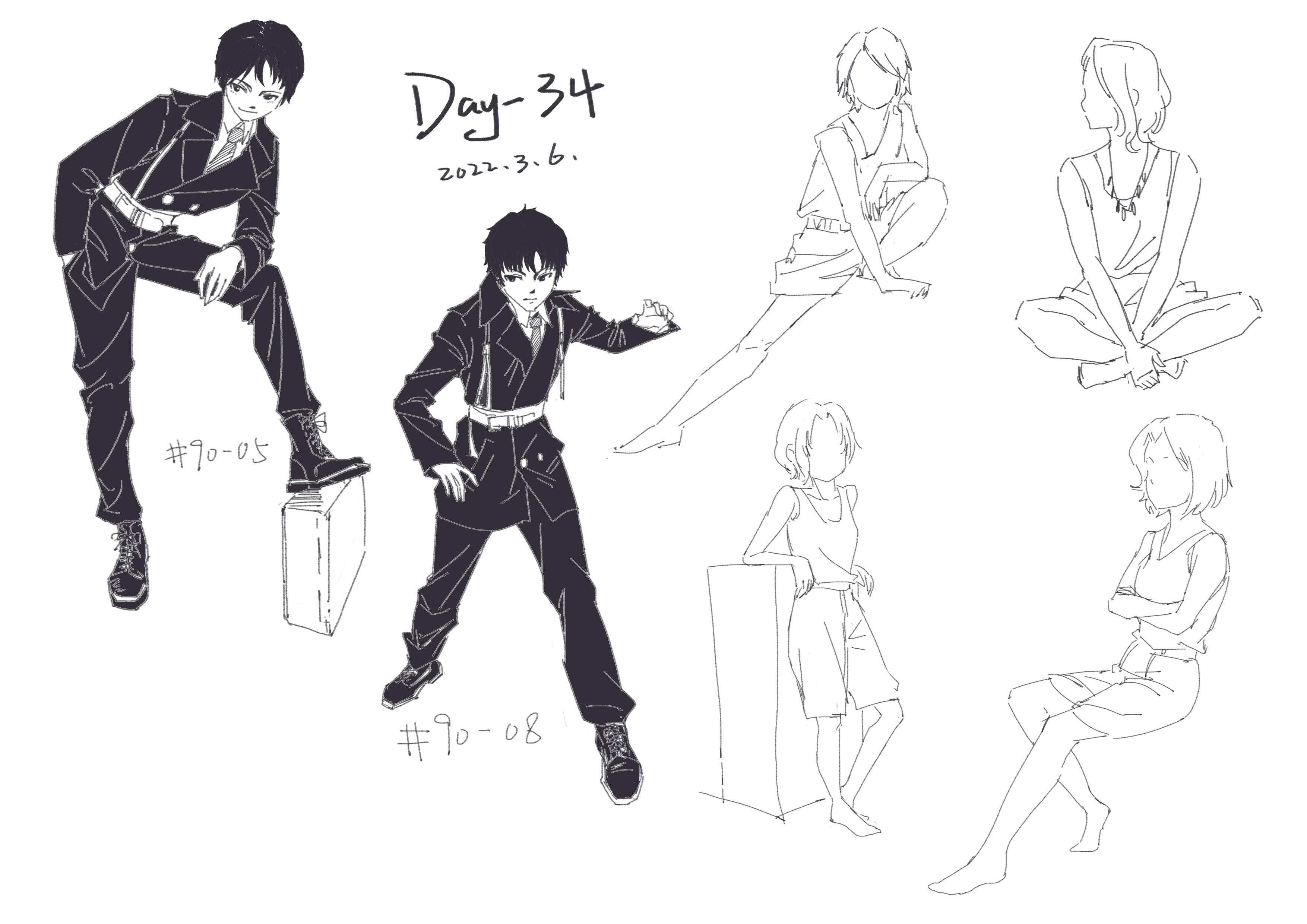 #速写60天挑战赛# day34_懒懒小兔蹄子-站酷ZCOOL