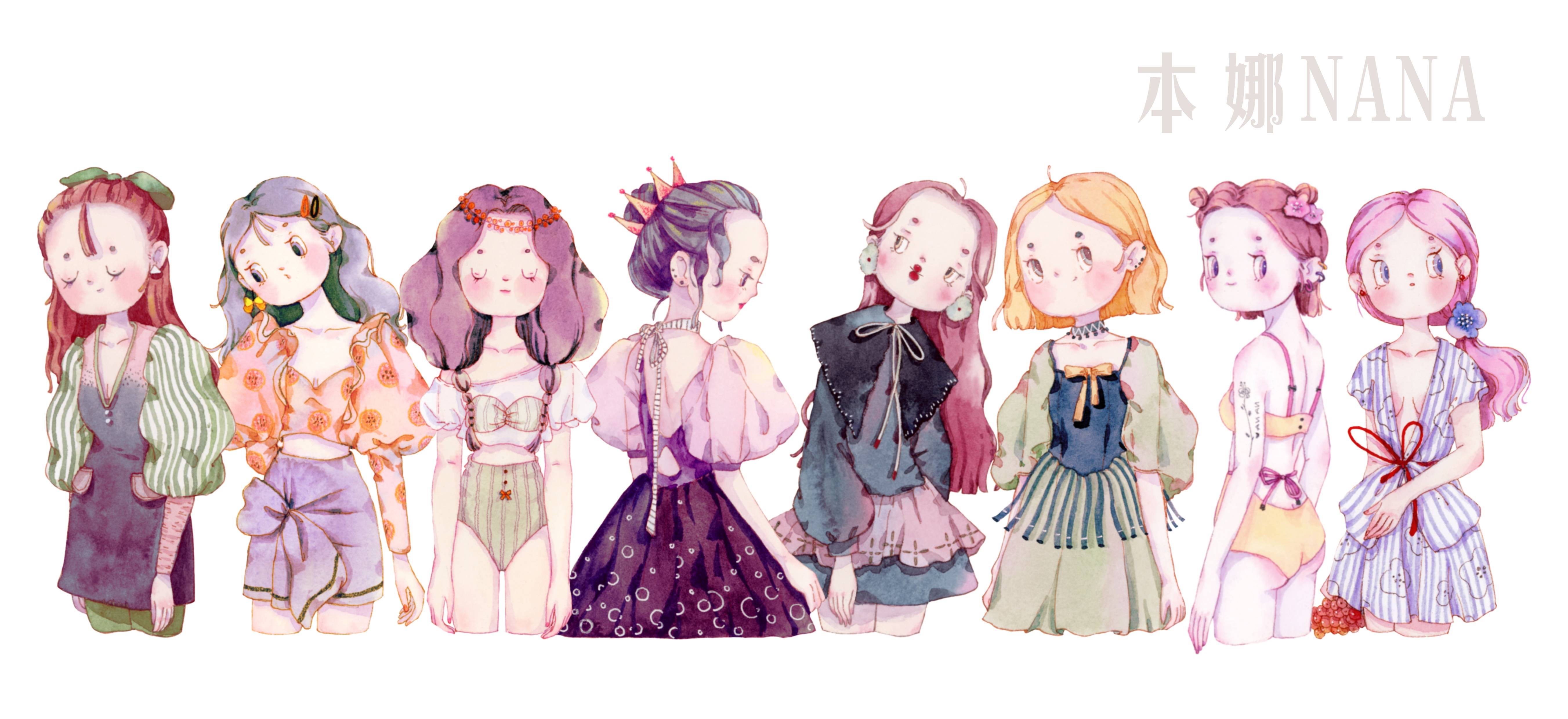 水彩穿搭_本娜NANA-站酷ZCOOL