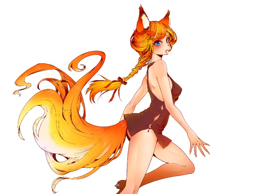 摸一只狐娘_kyara龙-站酷ZCOOL