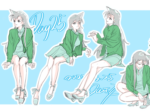 #速写60天挑战赛# Day25 @速写班长_祝丘棠-站酷ZCOOL