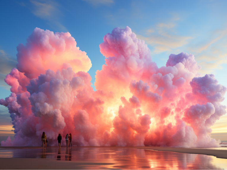 055期｜Midjourney｜粉色烟火_AIGC小妖-站酷ZCOOL